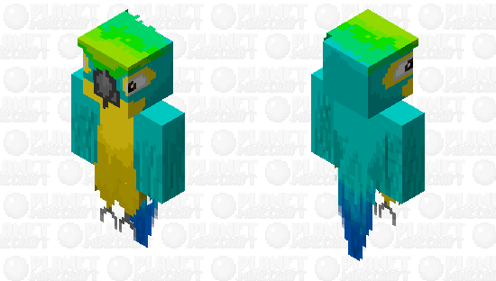 Blue and Gold macaw Minecraft Skin
