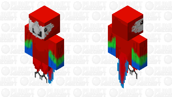 Red-and-green macaw Minecraft Skin