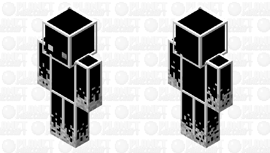 The cube (white power) Minecraft Skin