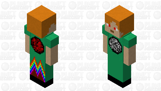 Weird model of alex with RGB pants Minecraft Skin