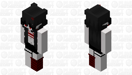 Red gothic/e girl Minecraft Skin