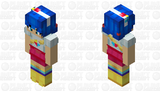 True Rainbow Girl Minecraft Skin