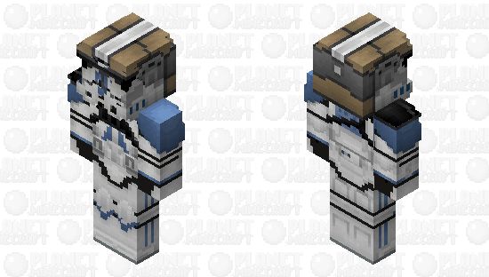 501st Legion Clone Tank Gunner Phase II, Hd. Star Wars III Minecraft Skin