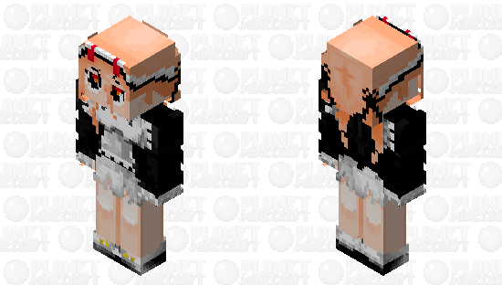 Chainsaw man - Power (maid, 128x128, by ZH) (reworked) (complete/final) Minecraft Skin