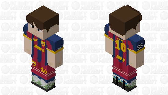 Lionel Messi (Barcelona Champions League 2011) Remodeled Minecraft Skin