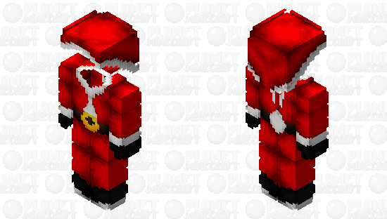 HD OB - Full Red Santa Suit Minecraft Skin
