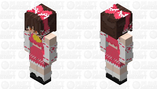 Reimu Hakurei Bad apple touhou project skin NO.1 Minecraft Skin