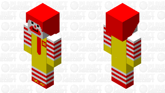 McDonalld's - Ronald McDonald Minecraft Skin
