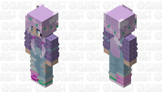 Purple Fox Hybrid Redo Minecraft Skin