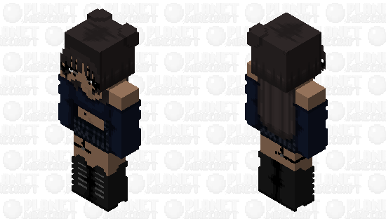 Dark skin girl Minecraft Skin