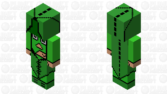 SnowPea (mucha Lucha With pea Costume) Minecraft Skin