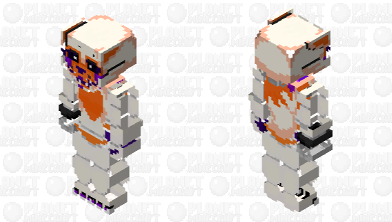 Lolbit Fnaf World (Stylized) Minecraft Skin