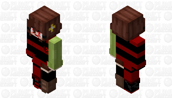 Undertale Chara harf corrupted Minecraft Skin