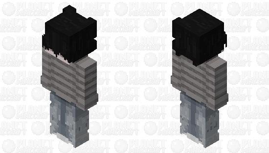 black haired emo boy Minecraft Skin