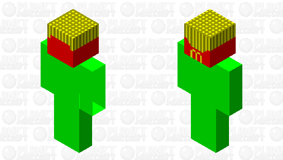 McDonalds french fries head Minecraft Skin