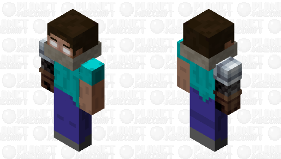 Herobrine No-Armor | Rainimator + glowing eyes Minecraft Skin