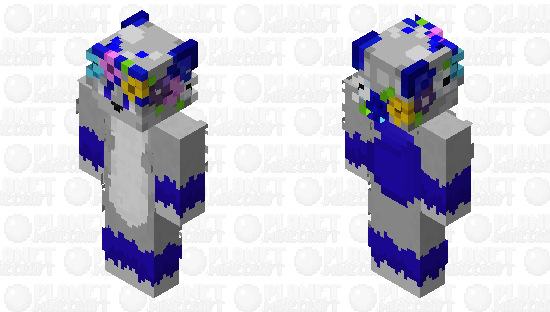 Furry Kemono Blue Minecraft Skin