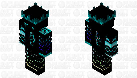 Prismarine Shadow: The Abyssal Sentinel Minecraft Skin