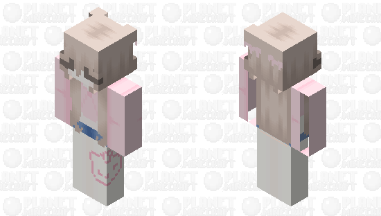 Blonde Hello Kitty Girl Minecraft Skin