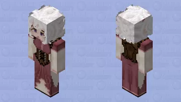 Lady Amalthea in a Winter Cape Minecraft Skin