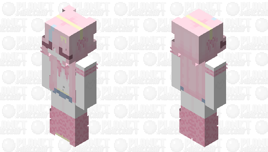 Pink hair Minecraft Skin