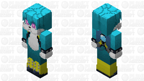 Kitsunami the fennec from sonic IDW V2 Minecraft Skin