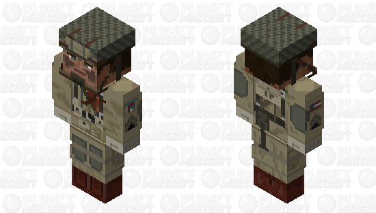 82nd Paratrooper WWII Face Muddy Minecraft Skin