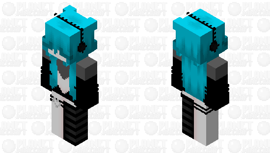 Cyan matching 🩵 Minecraft Skin