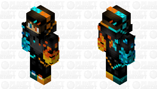 Water X Fire Gamer Boy Minecraft Skin