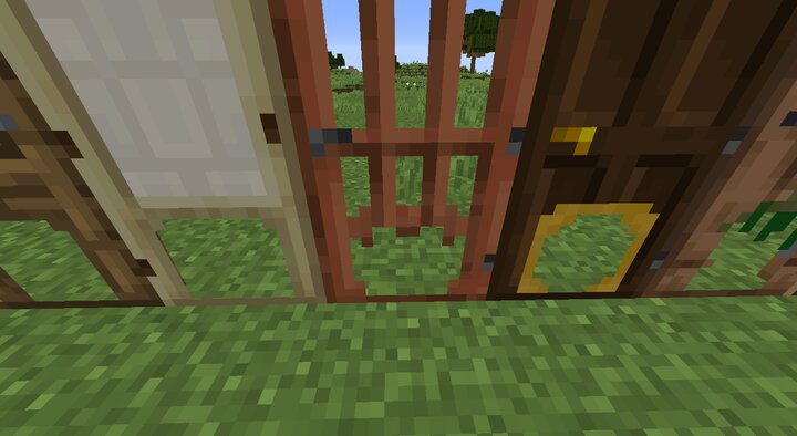 Non-functional doggy doors on doors Minecraft Texture Pack