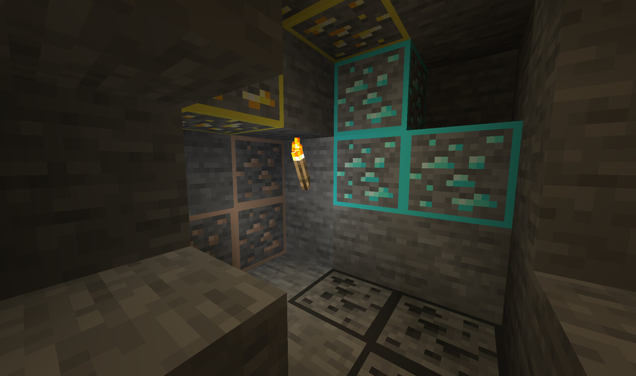 Outlined Ores 1.14.4 Minecraft Texture Pack