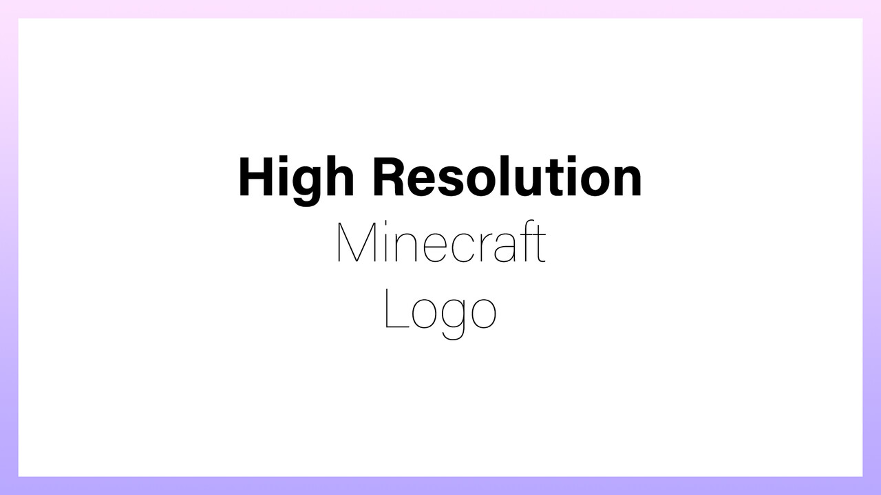 High Resolution Minecraft Logo Minecraft Texture Pack