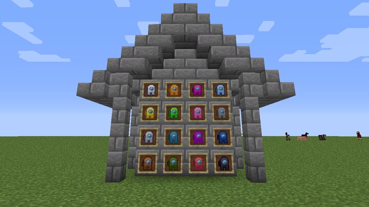 Among us mini-crewmate dyes Minecraft Texture Pack