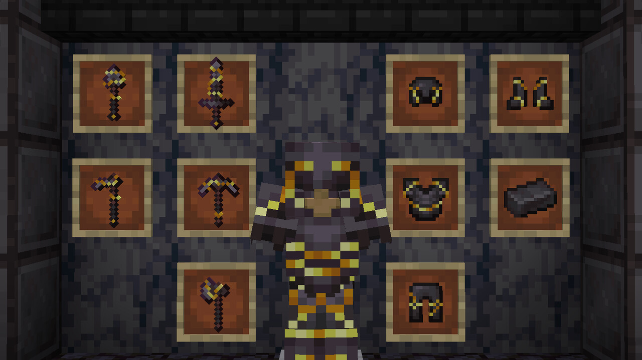 Golden Vein Netherite v2 Minecraft Texture Pack