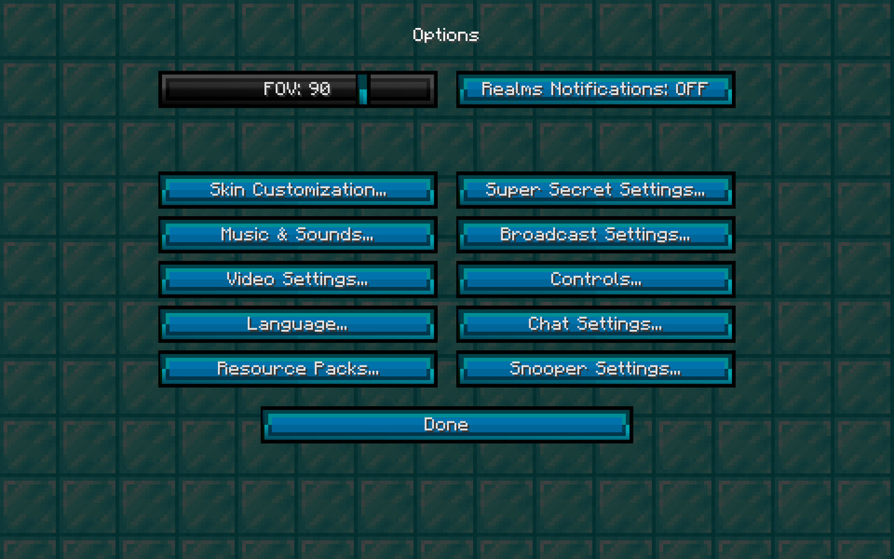 Diamond Themed GUI Pack Minecraft Texture Pack