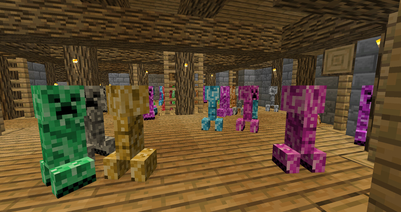 Colored Creepers (Optifine) Minecraft Texture Pack