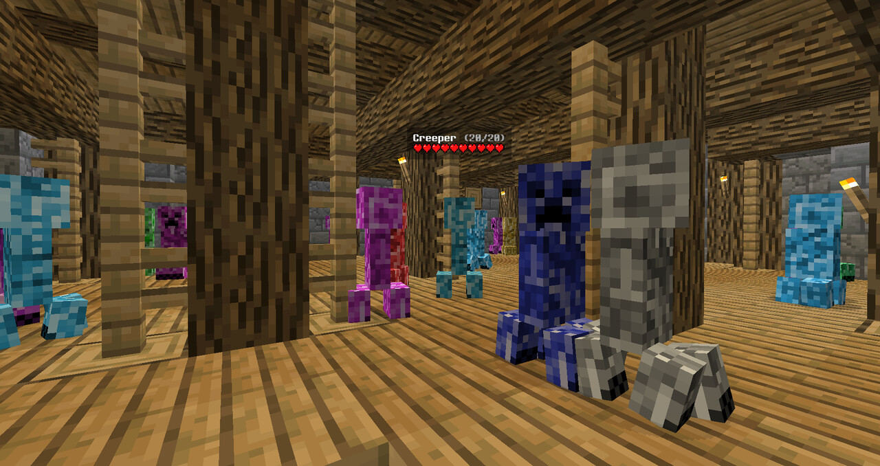 Colored Creepers (Optifine) Minecraft Texture Pack