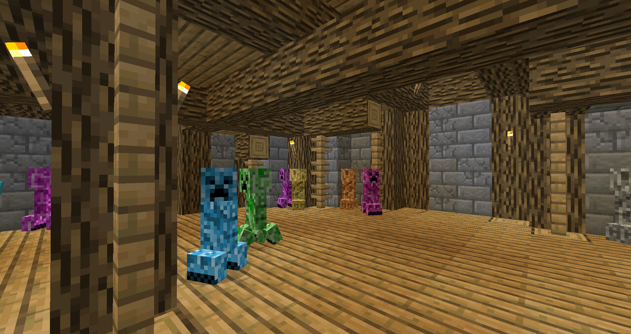 Colored Creepers (Optifine) Minecraft Texture Pack