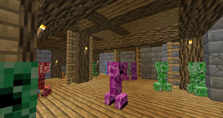 Colored Creepers (Optifine) Minecraft Texture Pack