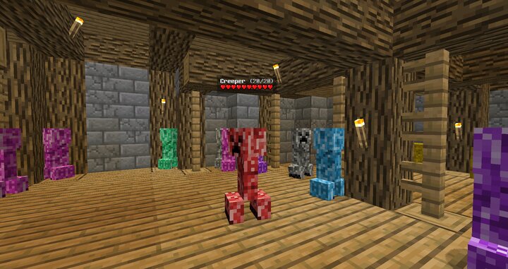 Colored Creepers (Optifine) Minecraft Texture Pack