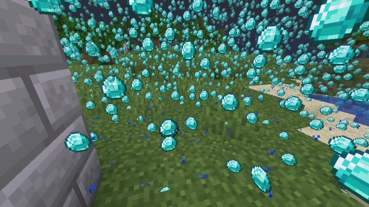Diamond Rain Minecraft Texture Pack