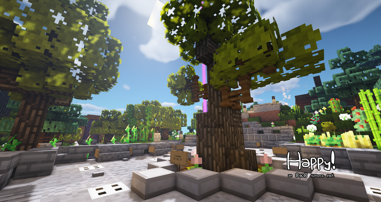 Happy! - an 8x8 texture pack Minecraft Texture Pack