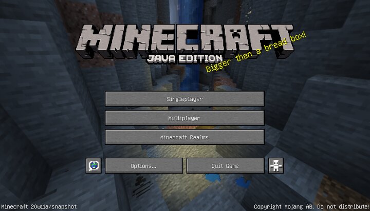 Deep Ravine Menu [1.11-1.16] : Panorama experiment Minecraft Texture Pack