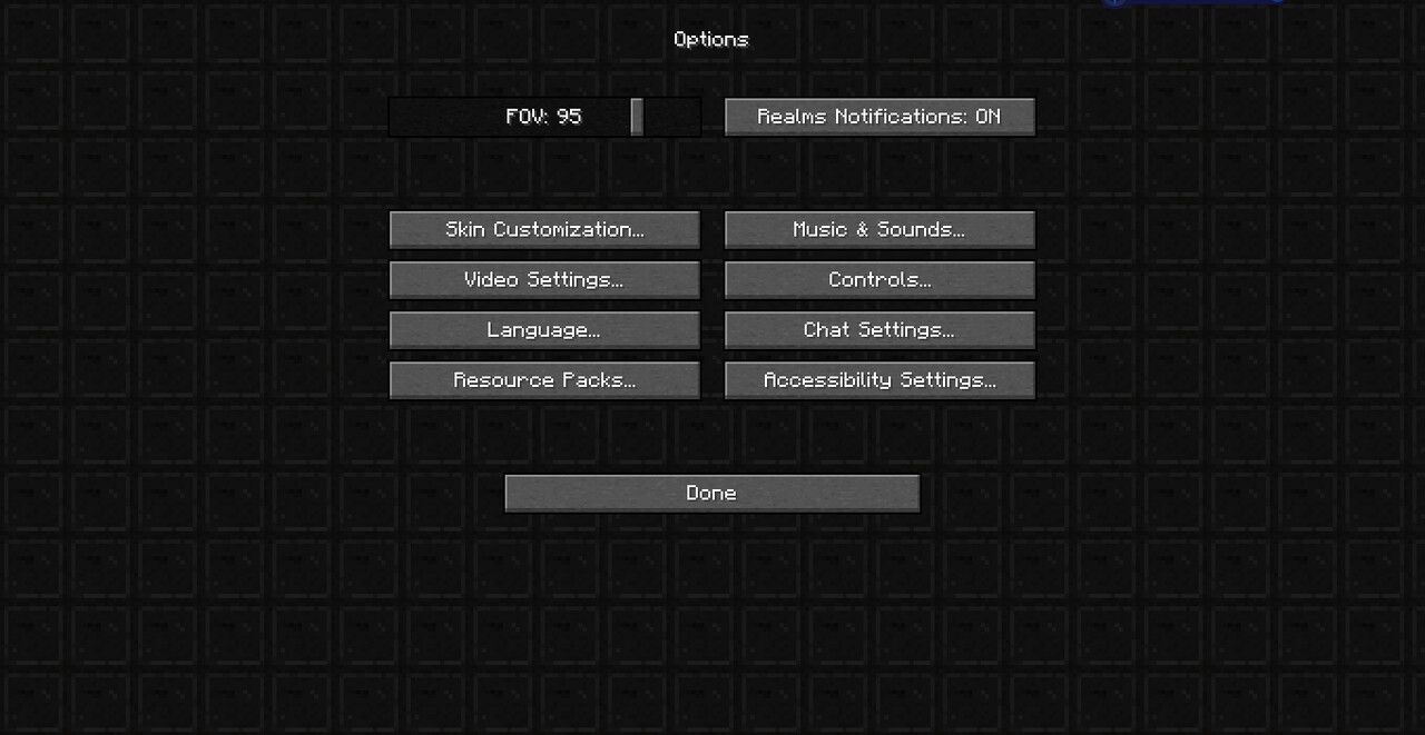 Black GUI/Dark Mode Minecraft Texture Pack
