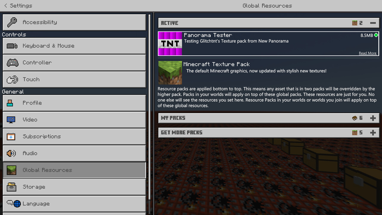 Tester Panorama [Beta] [BEDROCK EDITION] Minecraft Texture Pack