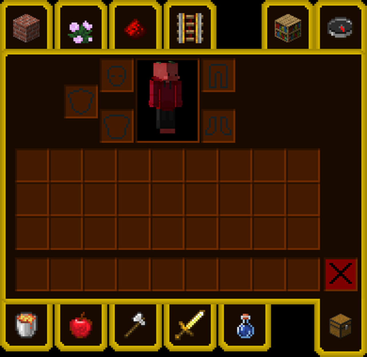 Gold and Brown GUI Minecraft Texture Pack