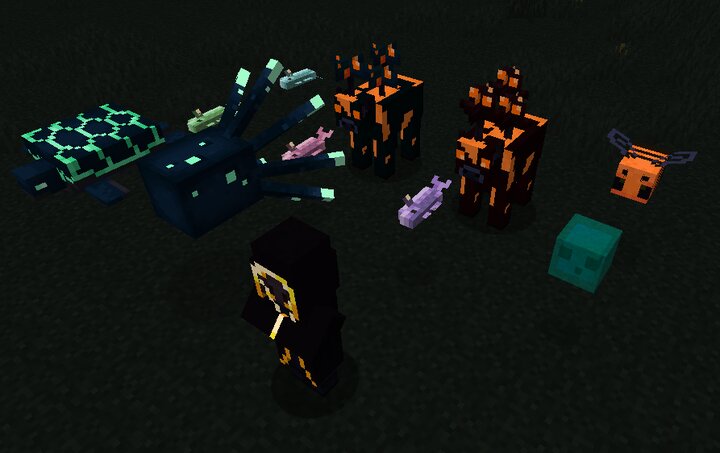New glow mobs for Optifine Minecraft Texture Pack