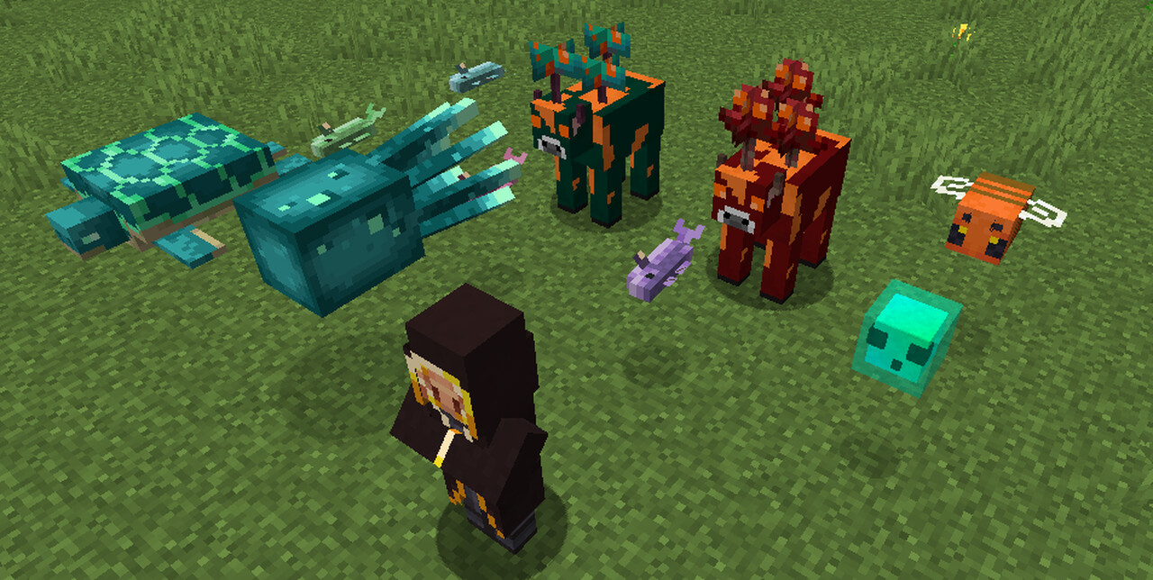New glow mobs for Optifine Minecraft Texture Pack