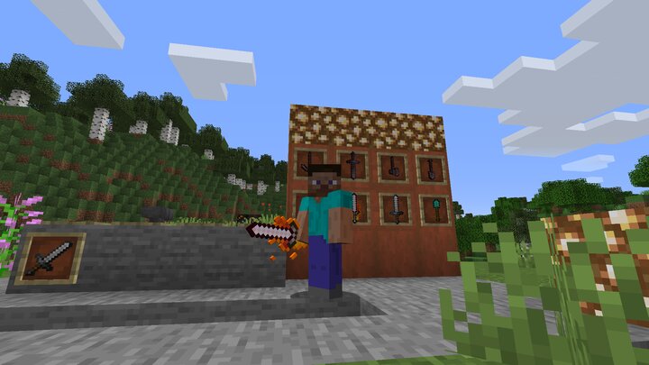 Fire Aspect Iron Sword (Optifine) Minecraft Texture Pack