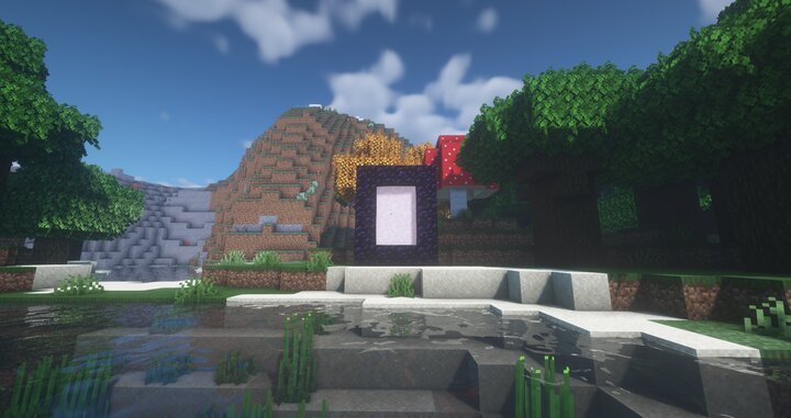 Opaque Pink Nether Portal Minecraft Texture Pack